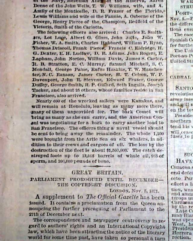 Whaling disaster of 1871.... - RareNewspapers.com