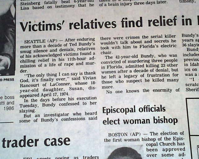 Ted Bundy electric chair execution... - RareNewspapers.com