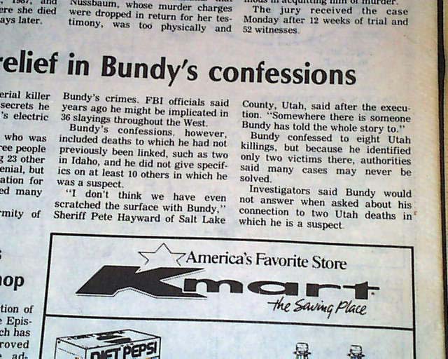 Ted Bundy electric chair execution... - RareNewspapers.com