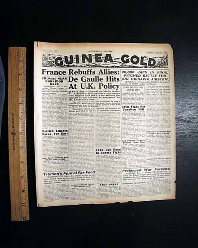 Military newspaper printed in the jungles of New Guinea ...