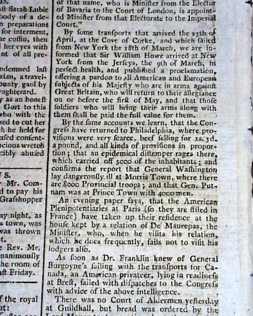 George Washington Ill... Proclamation of pardon... - RareNewspapers.com