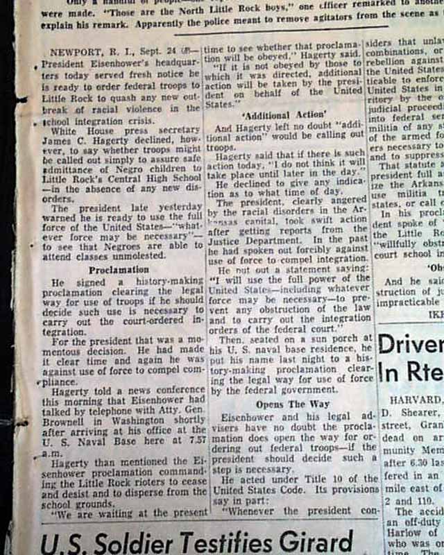 Little Rock Nine in 1957... - RareNewspapers.com