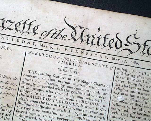 A witness to George Washington's 1789 inauguration... - RareNewspapers.com