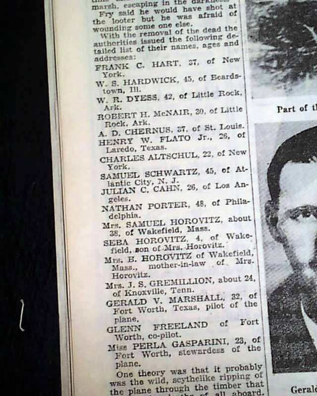 1936 Goodwin, Arkansas airplane crash.... - RareNewspapers.com