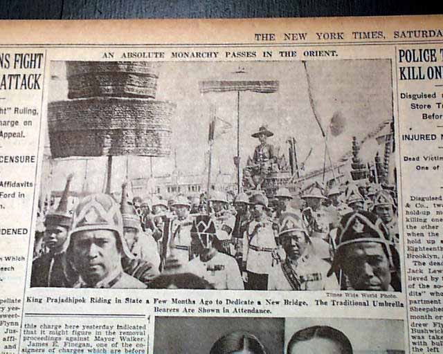 Siamese revolution of 1932... coup d'état... - RareNewspapers.com
