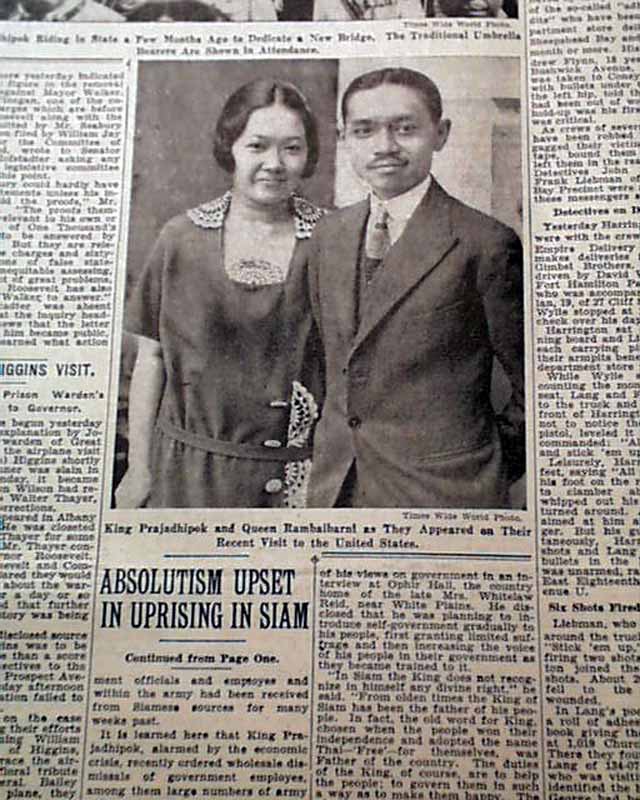 Siamese revolution of 1932... coup d'état... - RareNewspapers.com