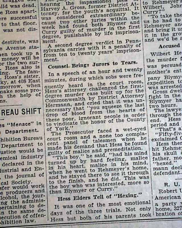 Rehmeyer's Hollow murder... Witchcraft... - RareNewspapers.com