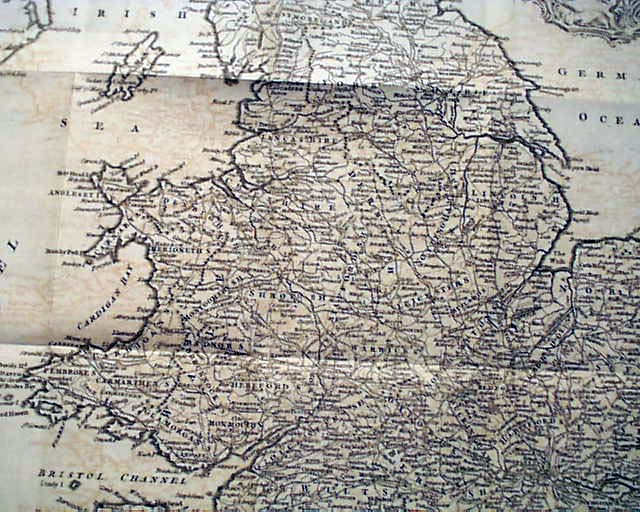Terrific, large 1757 map of England and Wales... - RareNewspapers.com