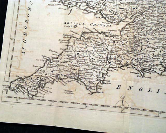 Terrific, large 1757 map of England and Wales... - RareNewspapers.com