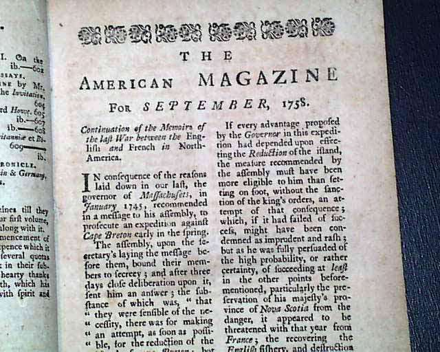 Very rare & early American Magazine... - RareNewspapers.com