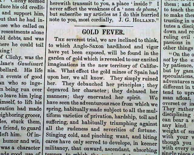 Taking a cautious view of the California Gold Rush... - RareNewspapers.com