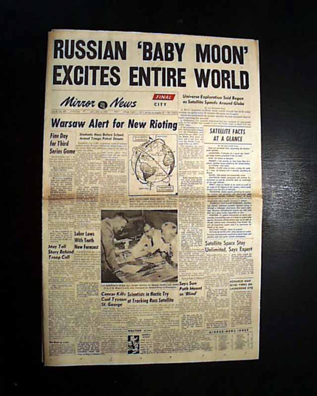 Soviets shock the world: Sputnik is launched... - RareNewspapers.com