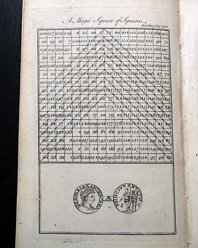 Ben Franklin's "A Magic Square of Squares" plate... - RareNewspapers.com
