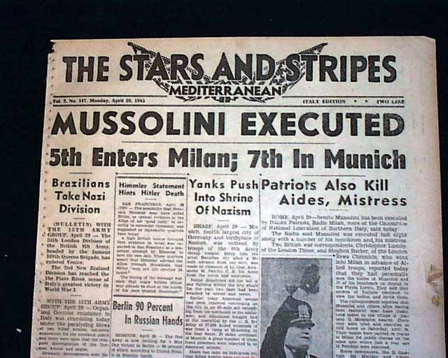 Mussolini executed... - RareNewspapers.com