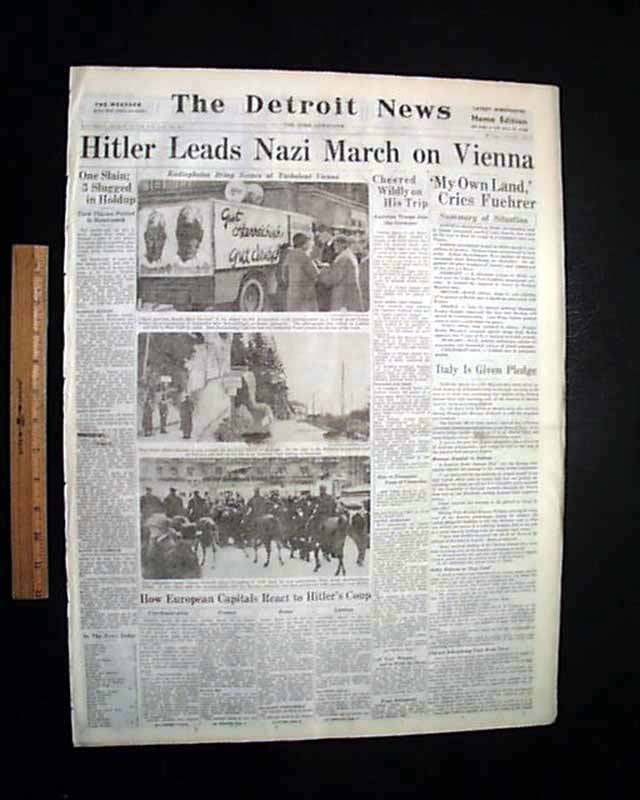 Hitler invades in Austria in 1938.... - RareNewspapers.com