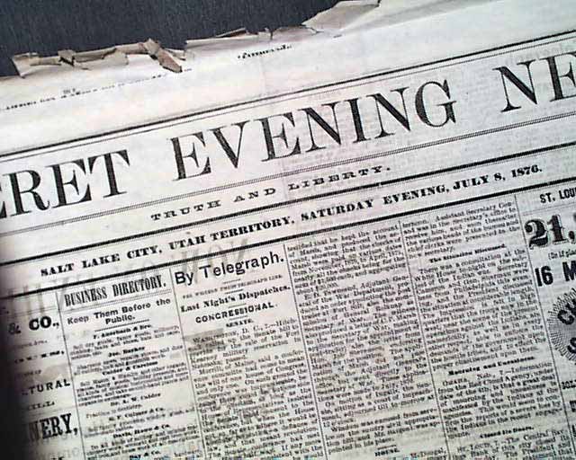 General Terry's account of the Custer Massacre... - RareNewspapers.com