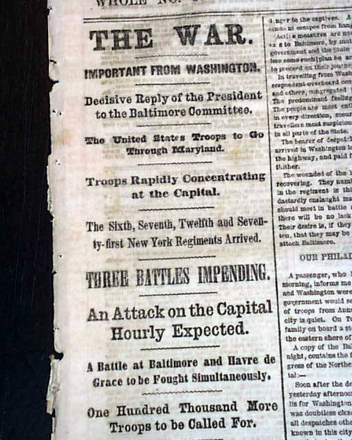 Beginning of the Civil War... - RareNewspapers.com