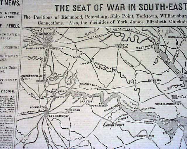 Huge map of Southeastern Virginia... - RareNewspapers.com