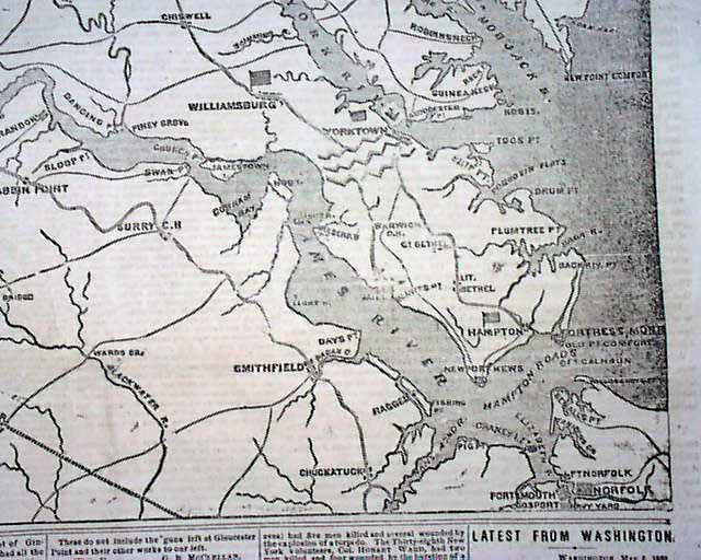 Huge map of Southeastern Virginia... - RareNewspapers.com