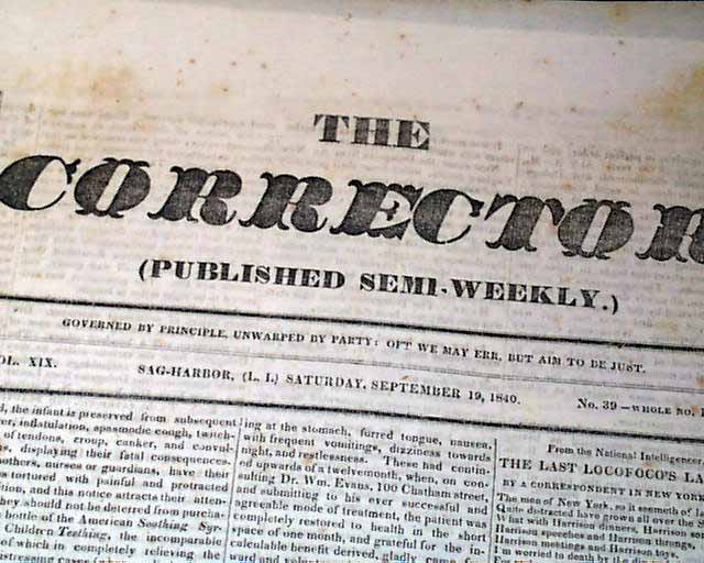 Early issue from 1830 Long Island... - RareNewspapers.com