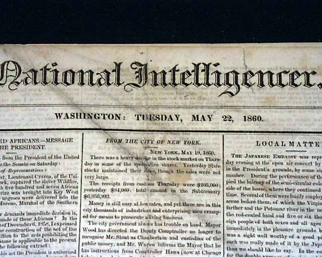Great & early Abe Lincoln text... What to do with the captured slaves ...