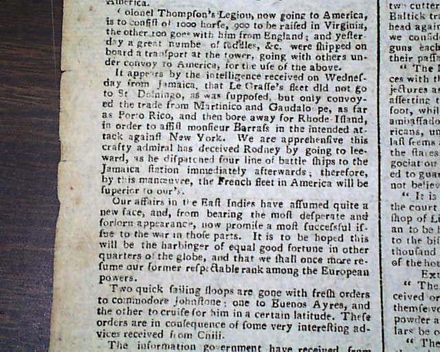 Tidbits on the Revolutionary War in a Philadelphia newspaper ...