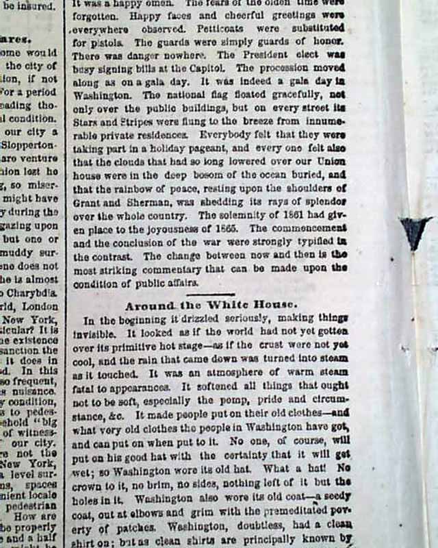 Lincoln's second inaugural address... Shortly before his assassination ...