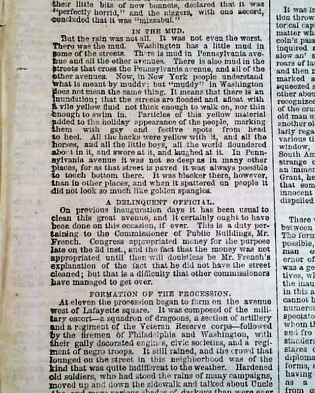 Lincoln's second inaugural address... Shortly before his assassination ...