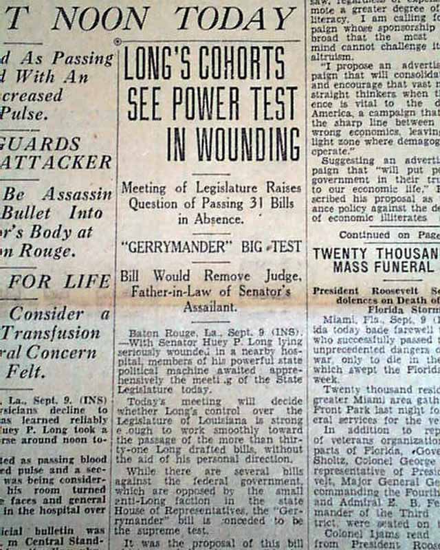 Huey Long shot... - RareNewspapers.com