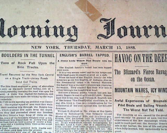 The New York blizzard of 1888... - RareNewspapers.com