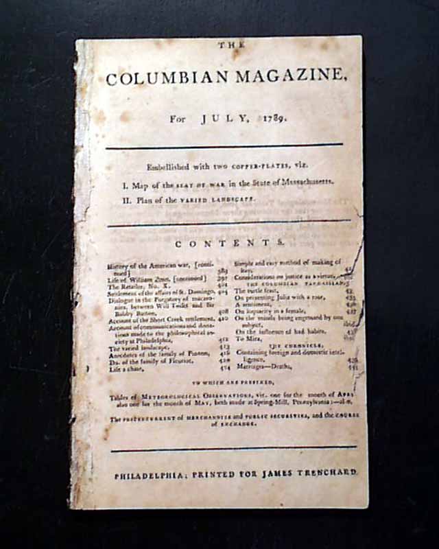 An American magazine from the founding year of the federal government ...