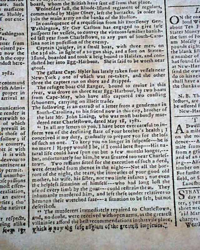 Great content on the execution of Captain Huddy and the "Asgill Affair ...