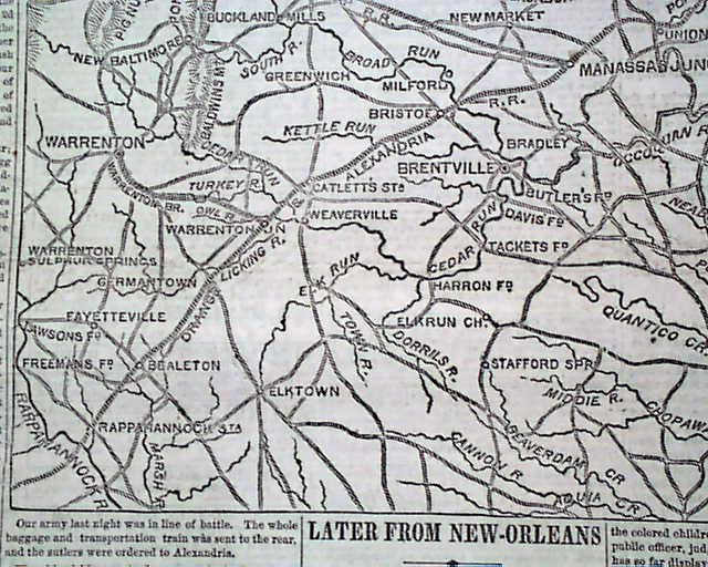 Virginia 1863 Civil War Map... - RareNewspapers.com