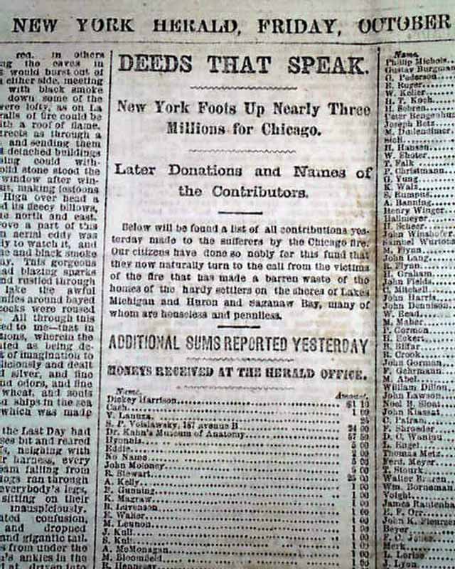 Great Chicago fire... Peshtigo fire... - RareNewspapers.com