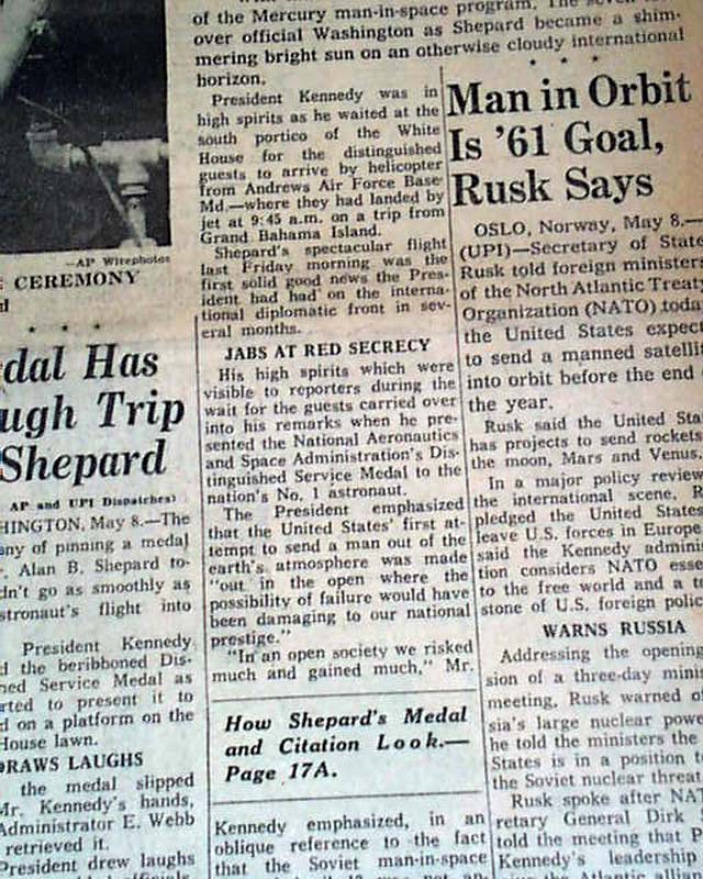America's first man in space... - RareNewspapers.com