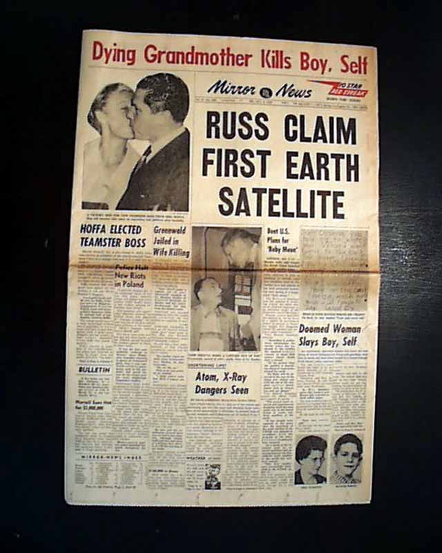 Very early report of the Soviet's Sputnik launch... - RareNewspapers.com
