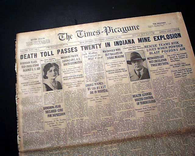 Linton IN coal mine disaster in 1931... - RareNewspapers.com