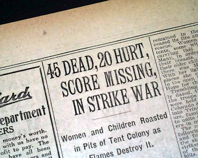 Ludlow CO Mine Massacre in 1914... - RareNewspapers.com