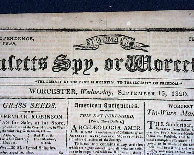 1820 Daniel Shays.... - RareNewspapers.com