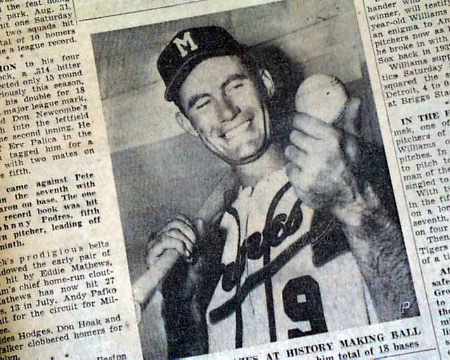 Joe Adcock MLB feat.... - RareNewspapers.com