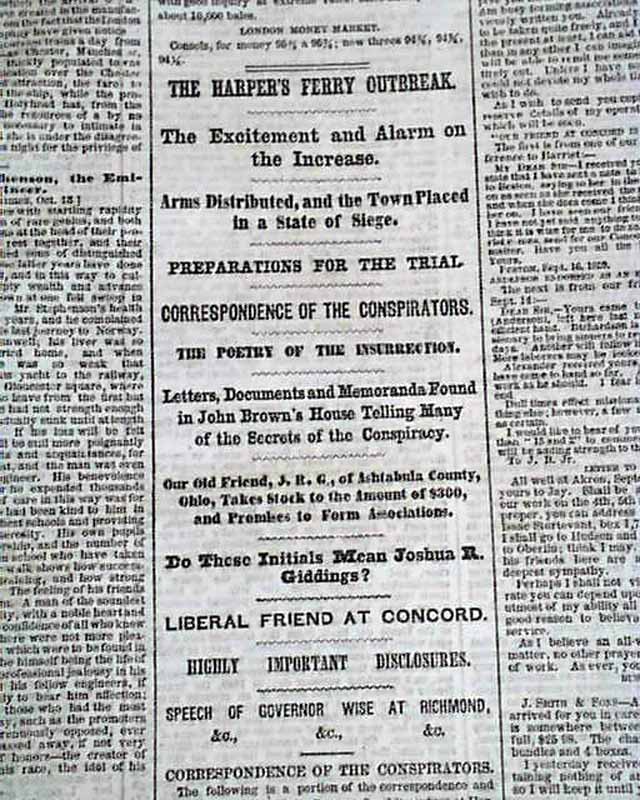John Brown's raid at Harper's Ferry... - RareNewspapers.com