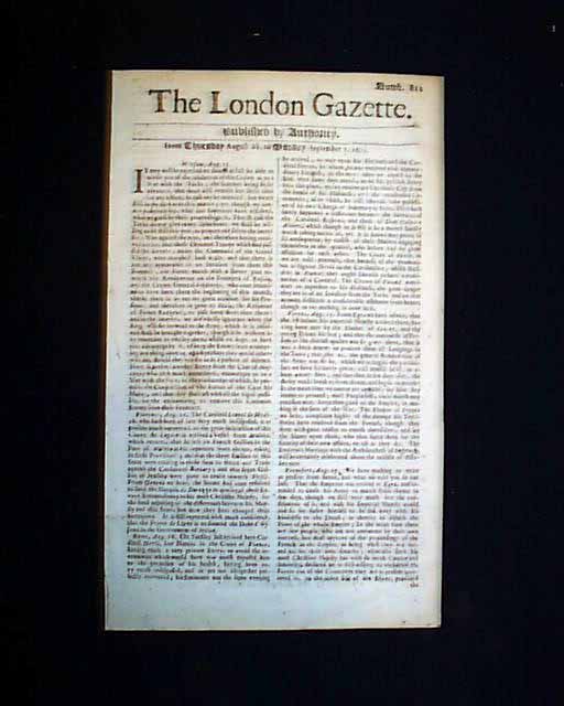 World's Oldest NEWSPAPER 1673 Gazette 334 YEARS OLD... - RareNewspapers.com