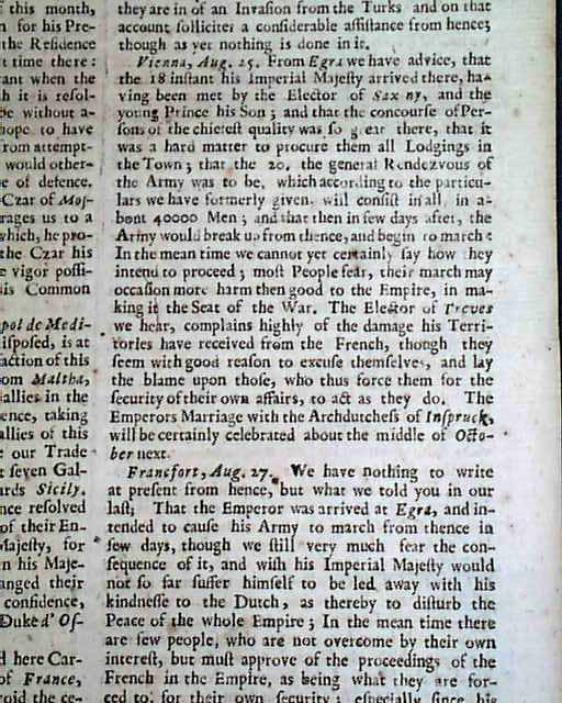 World's Oldest NEWSPAPER 1673 Gazette 334 YEARS OLD... - RareNewspapers.com