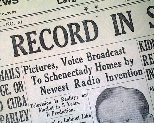 Early television invention... - RareNewspapers.com