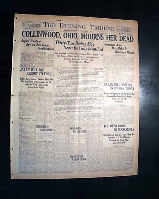1908 Collinwood school fire disaster... Cleveland... - RareNewspapers.com