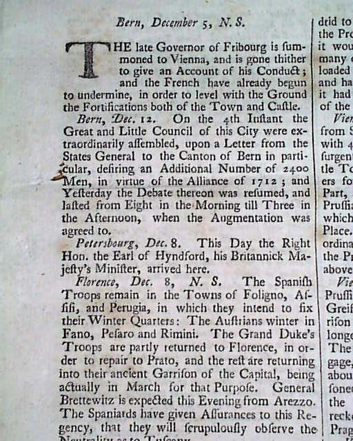 World's Oldest NEWSPAPER 1744 Gazette 261 YEARS Old... - RareNewspapers.com
