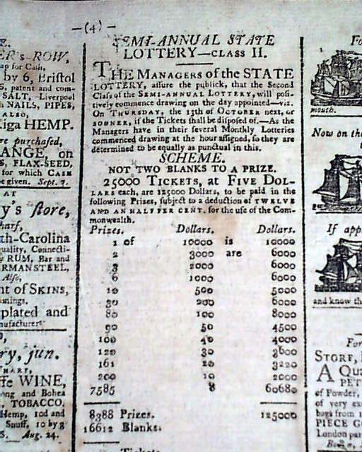 1791 GEORGE WASHINGTON 3rd Year As President Newspaper ...