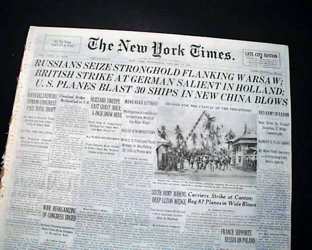 Liberation of Warsaw, Poland by the Russians... - RareNewspapers.com