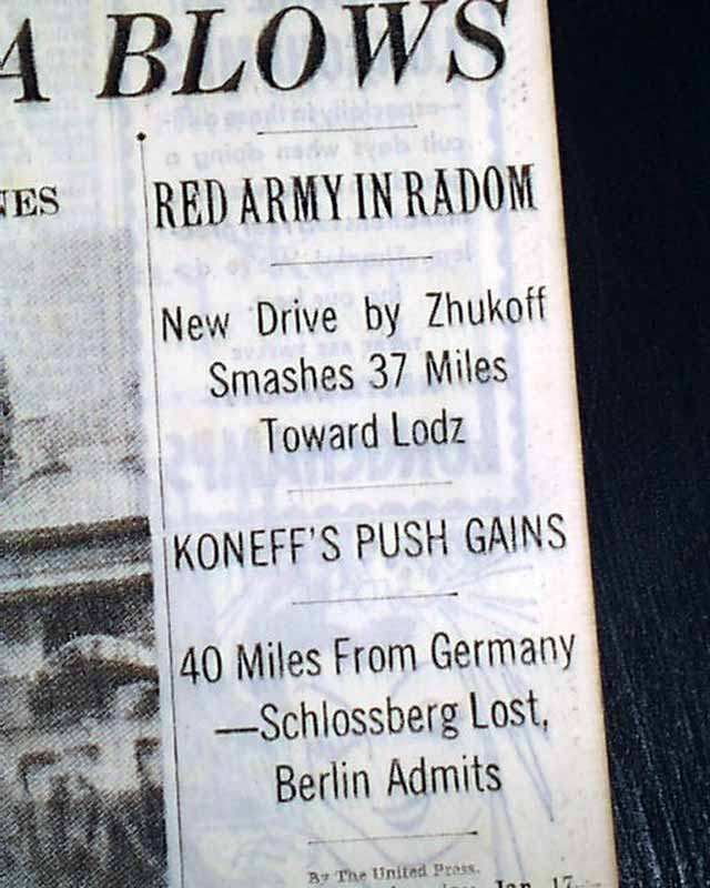 Liberation of Warsaw, Poland by the Russians... - RareNewspapers.com