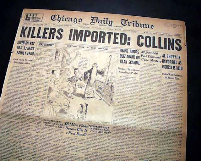 On the killing of gangster Hymie Weiss... Babe Ruth and Johnny ...